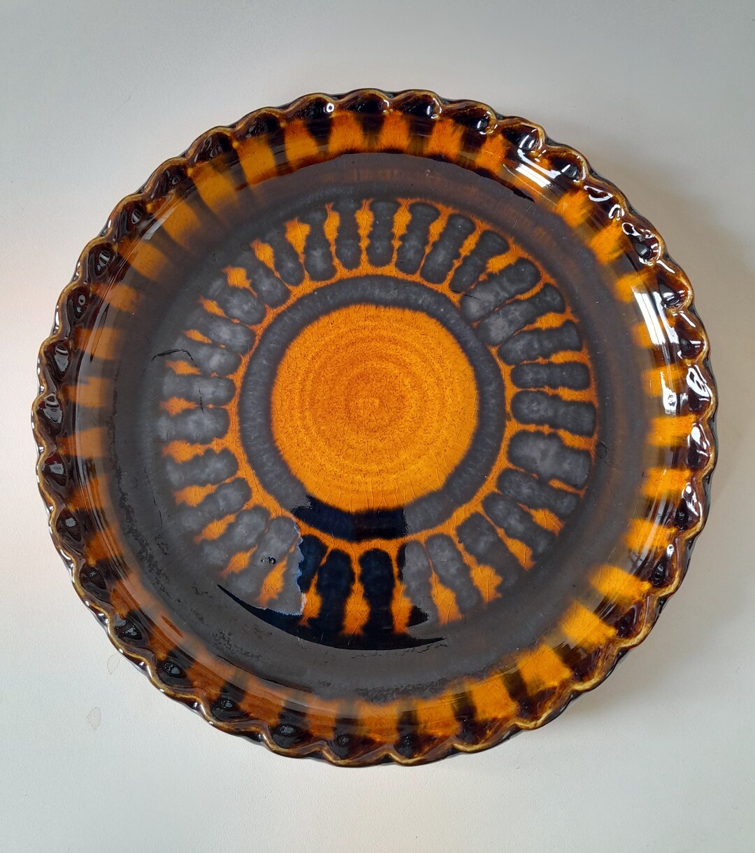 Mid Century Glazed Art Plate by Bob Park Culloden Scottish Studio ...