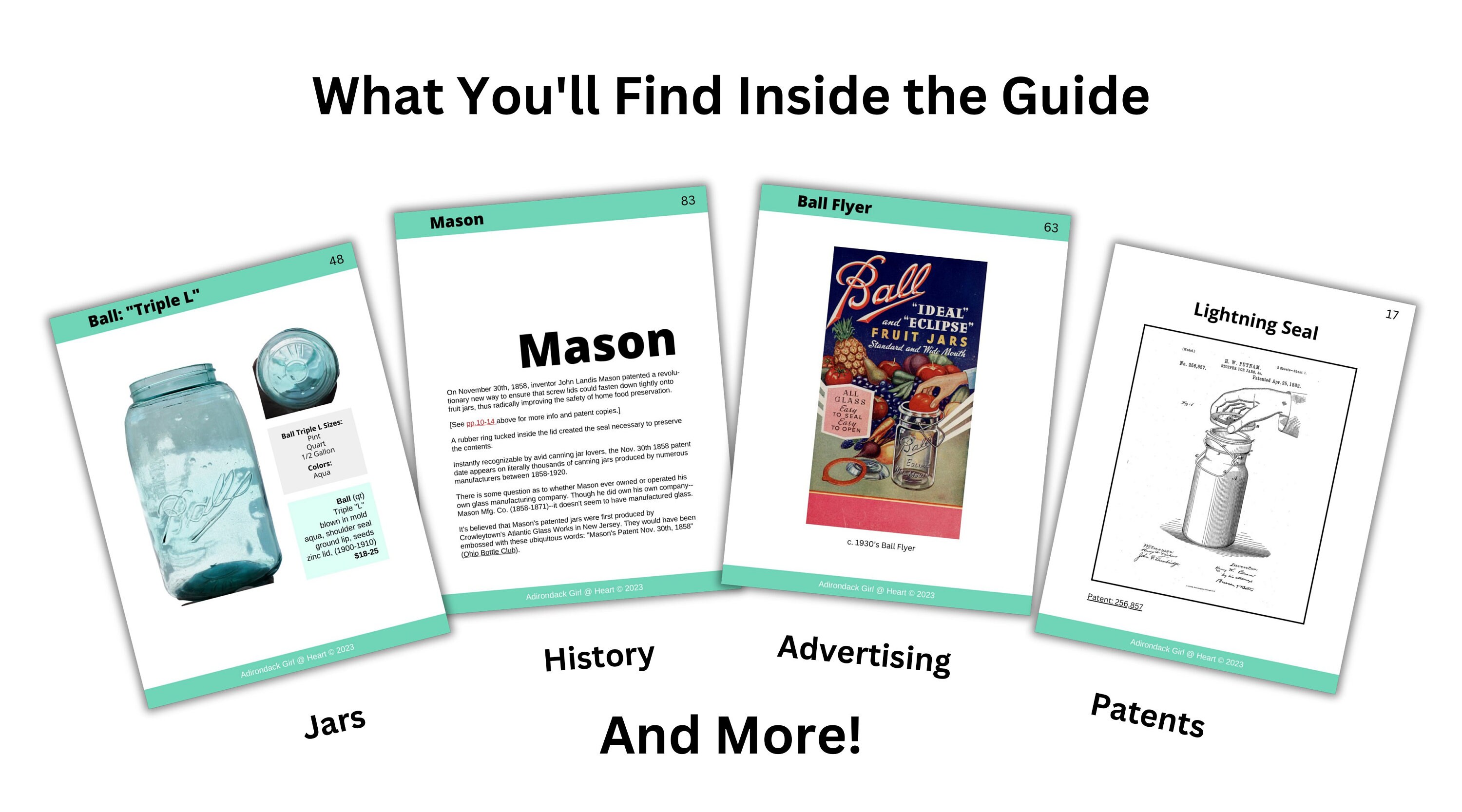 CANNING JAR GUIDE: History, Values, Types, Printables - Digital Format ...