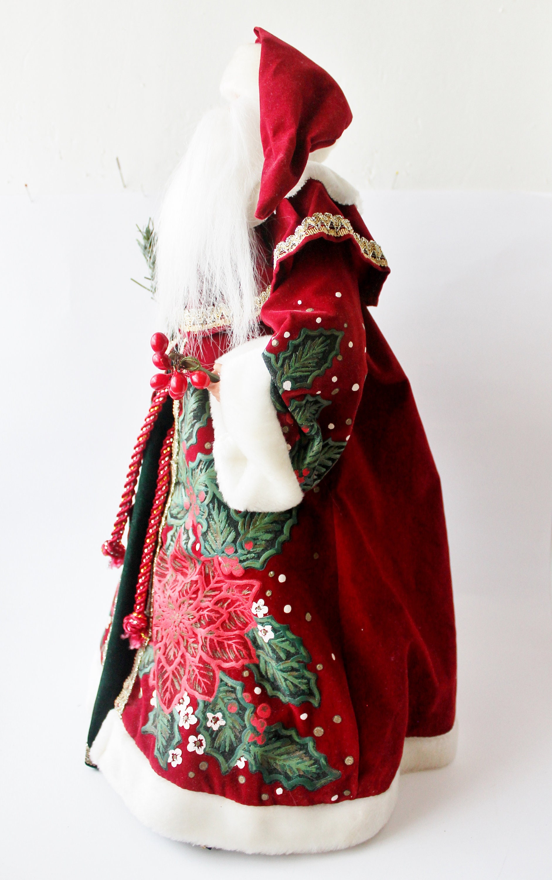 SANTA TREE TOPPER: Old World Santa Claus Figure Father Christmas ...