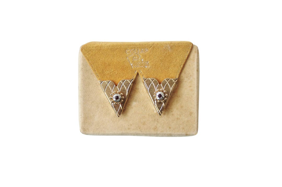 COLLAR TIPS: 14K Gold Overlay Vintage Collar Corners Men's Accessory ...