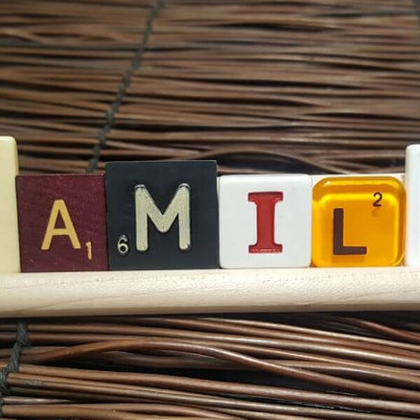 Wood Scrabble Letter Holder - Etsy