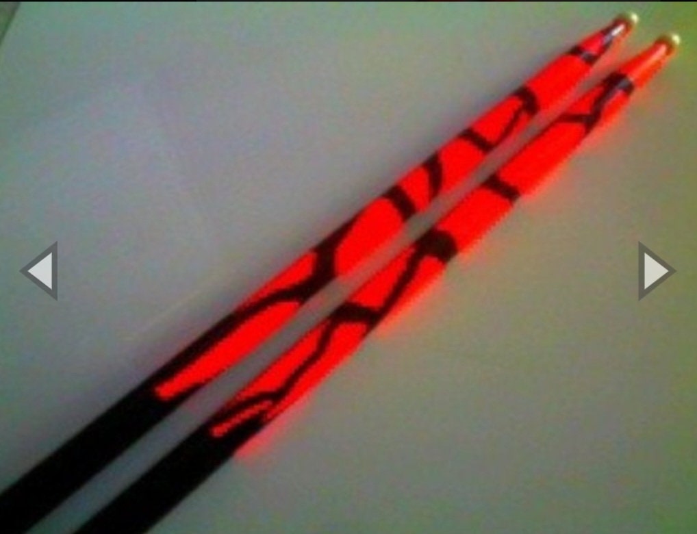 Neon Red Drumsticks Drum Sticks - Etsy
