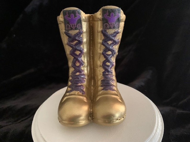 CUSTOM - OMEGA PSI Fraternity Gold Boots Cake Topper - Graduation ...