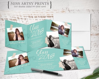 Tri Fold Graduation Invitation | Etsy