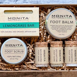 Foot Care Gift Set Foot Scrub Foot Balm Foot Soak Pedicure - Etsy