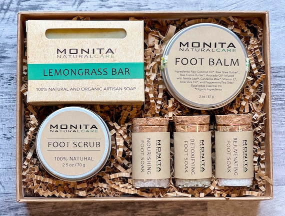 Foot Care Gift Set Foot Scrub Foot Balm Foot Soak Foot Spa - Etsy