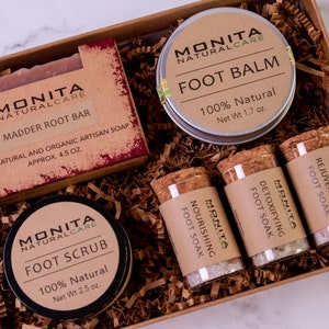 Foot Care Gift Set Foot Scrub Foot Balm Foot Soak Foot Spa | Etsy
