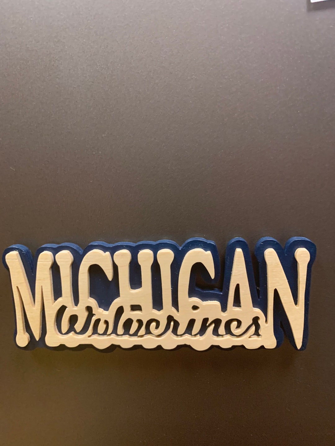 Michigan Wolverines Refrigerator Magnet Scroll Saw Cut - Etsy