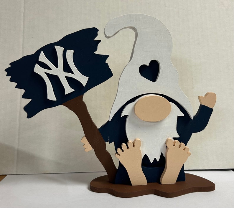 New York Yankee Gnome Scroll Saw Cut - Etsy