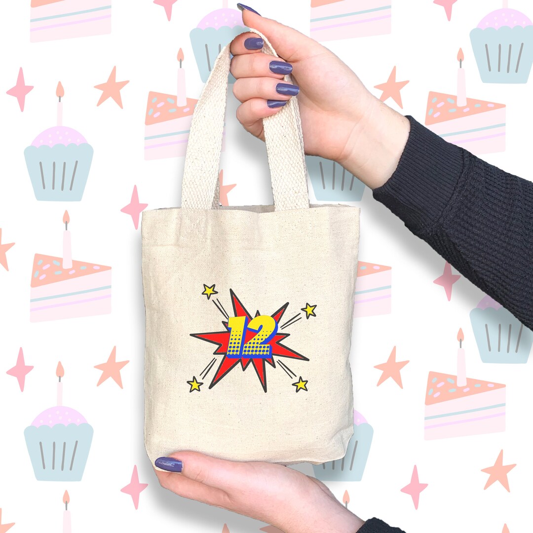 Superhero Birthday Party Gift Bag, Custom Gift Bag With Age, Super Fun ...