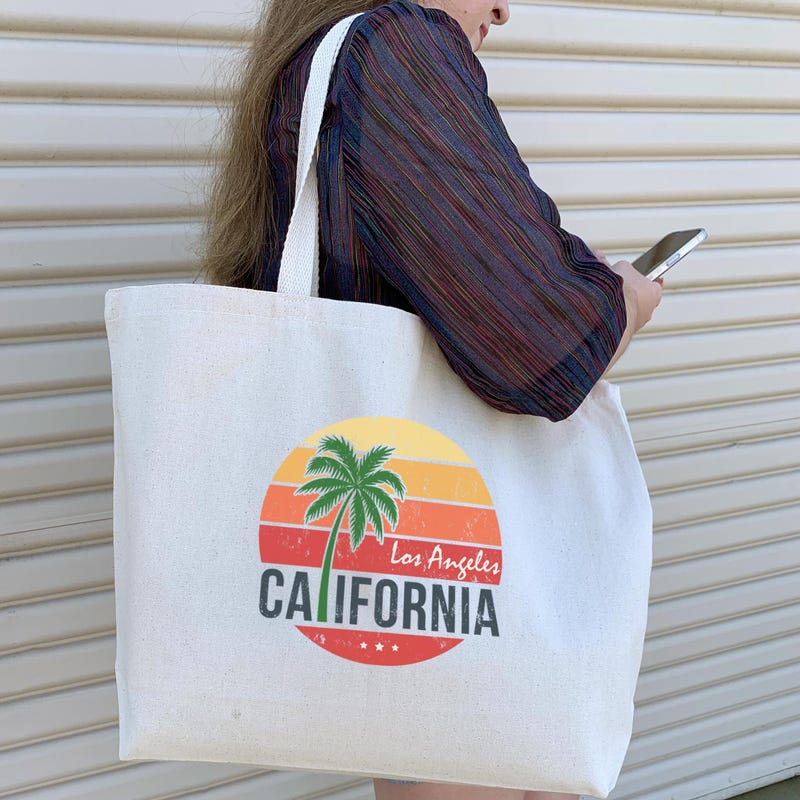 Large Custom Logo Reusable Bags - Etsy