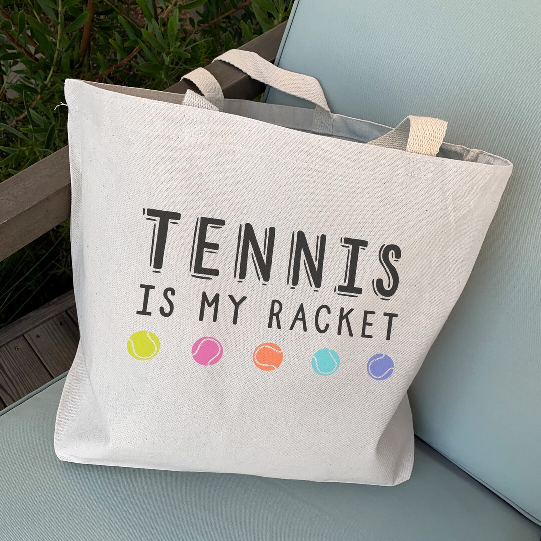 Tennis Gifts for Women, Tennis is My Racket Reusable Shopping Bag, Love ...