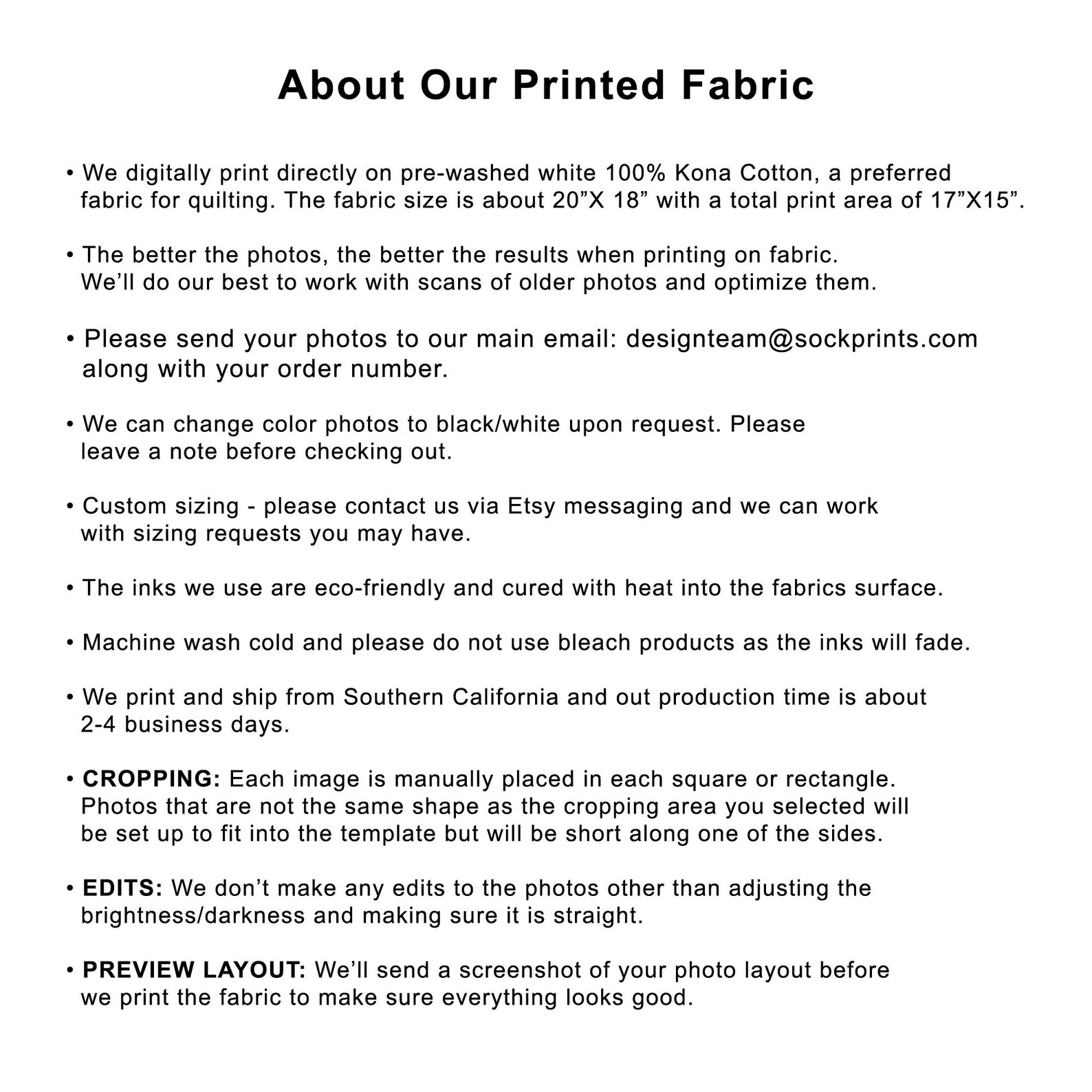 Cotton Fabric Panels for Quilting Custom Photo Quilt Squares Print Your ...