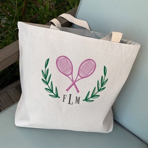 Personalized Tennis Monogram Tote Bag, Practical Tennis Gifts for Women ...