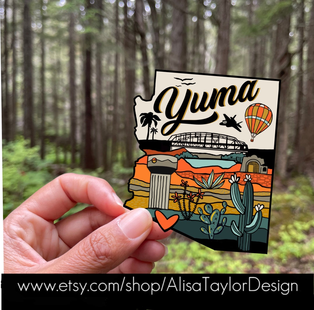 Yuma Sticker, 3 Sticker, Arizona Sticker, Yuma, Vinyl Sticker, - Etsy