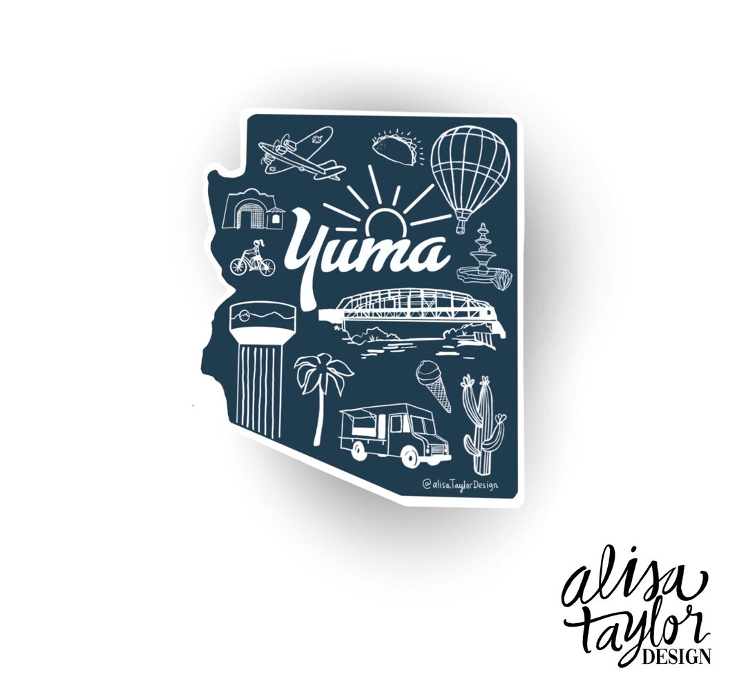 Yuma Sticker, 3” Sticker, Arizona Sticker, Yuma, Vinyl Sticker, Travel ...
