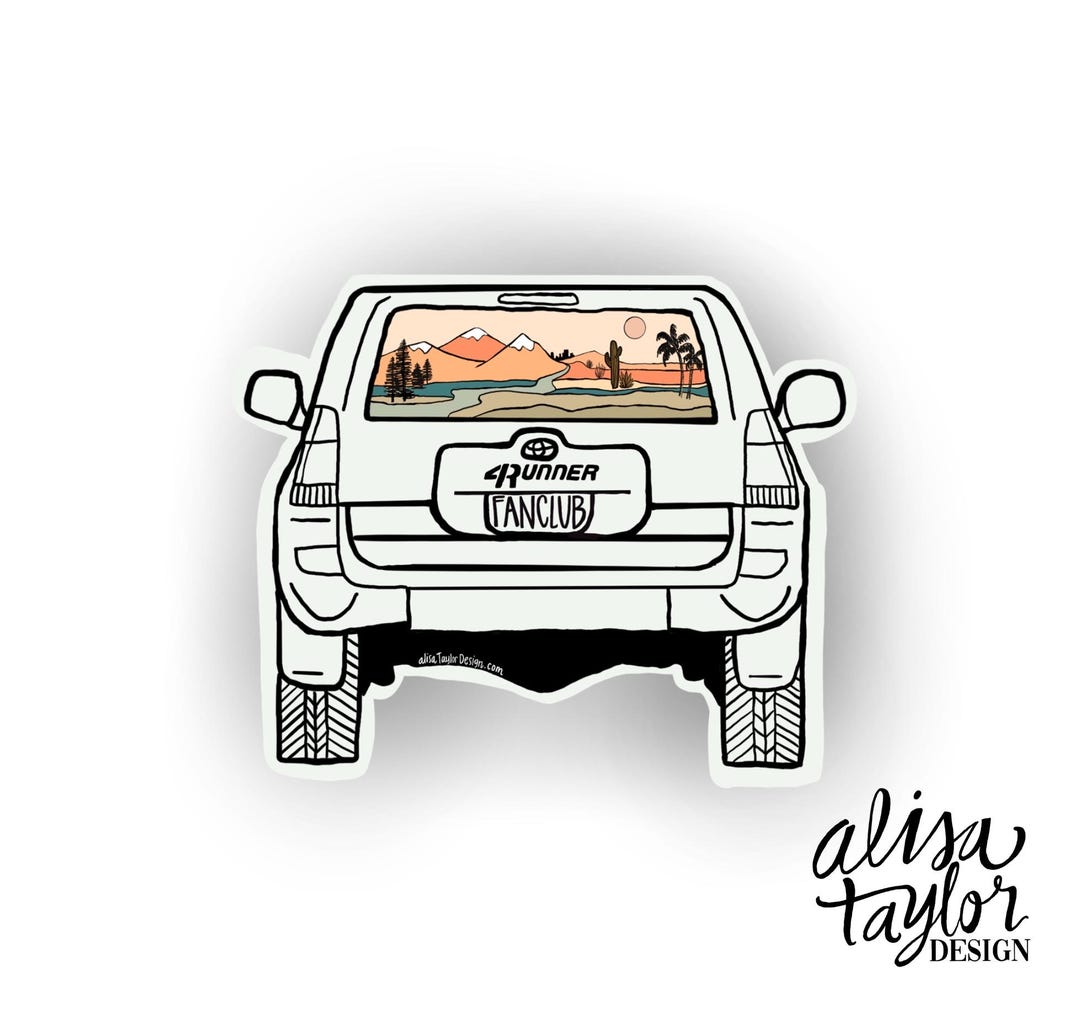 Toyota 4runner Sticker: Waterproof Vinyl Bumper Decal - Etsy