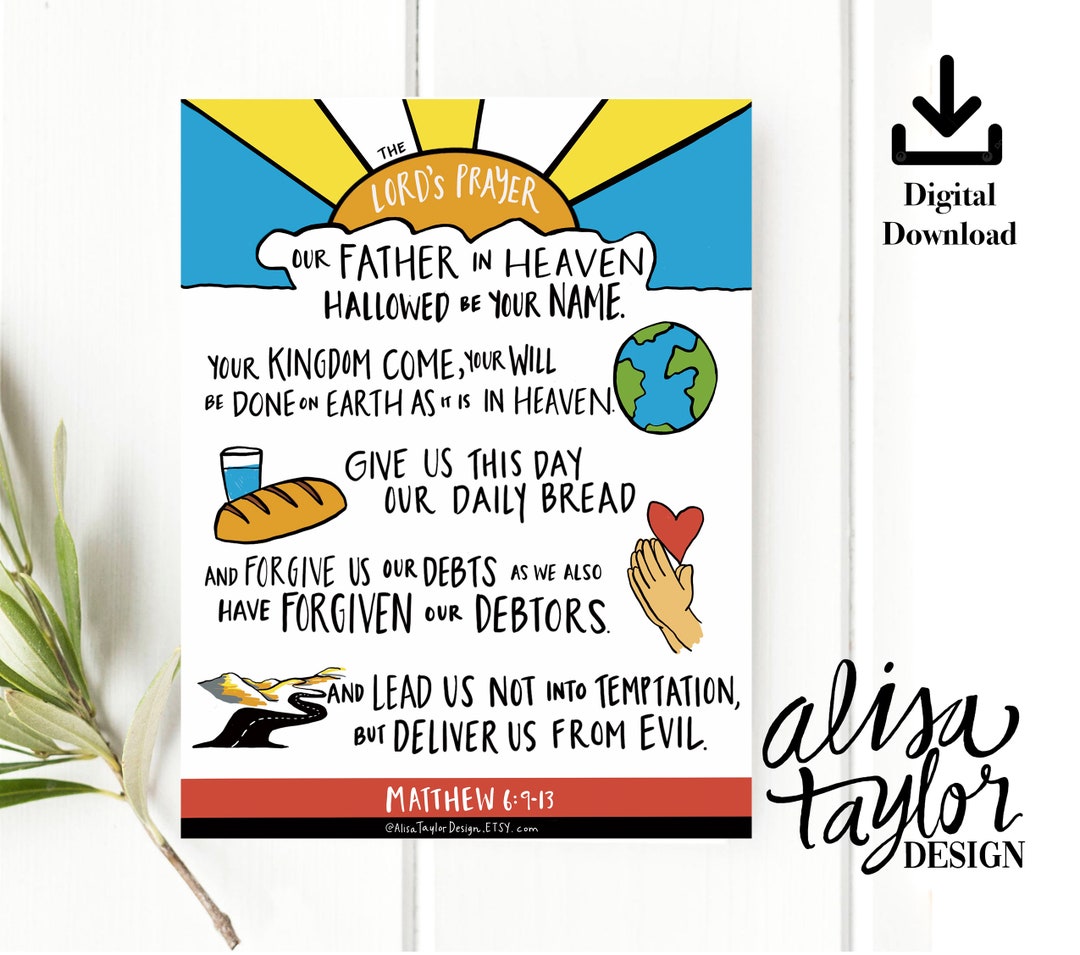The Lord's Prayer, Bible Printable, Scripture Bible Journaling ...