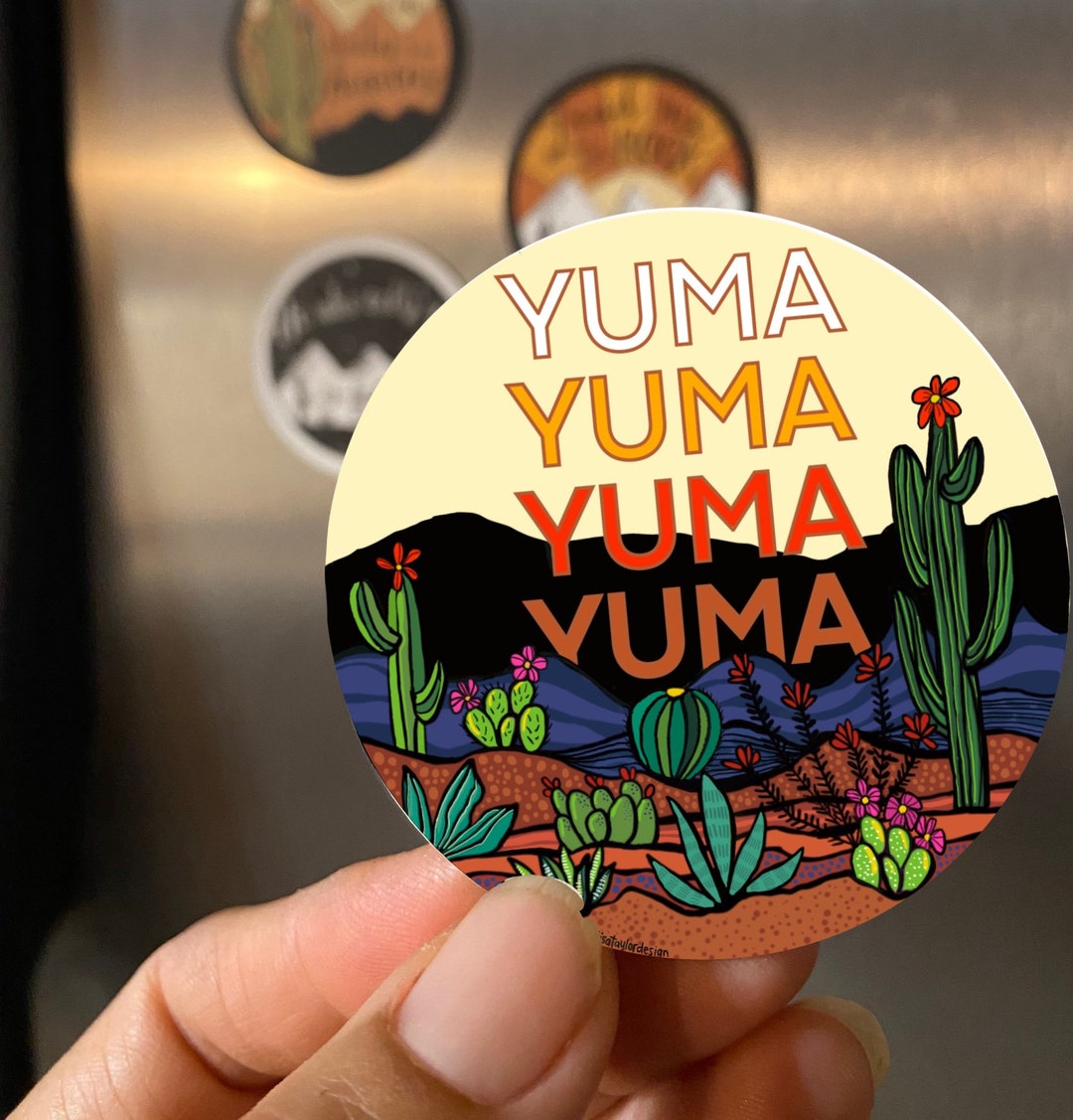 Yuma Sticker, 3 Round Sticker, Arizona Sticker, Yuma, Vinyl Sticker, - Etsy