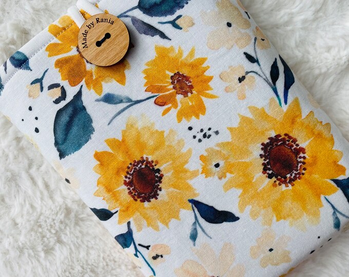Sunflowers & Cream | Indybloomdesign | Book Sleeve | Kindle Sleeve ...