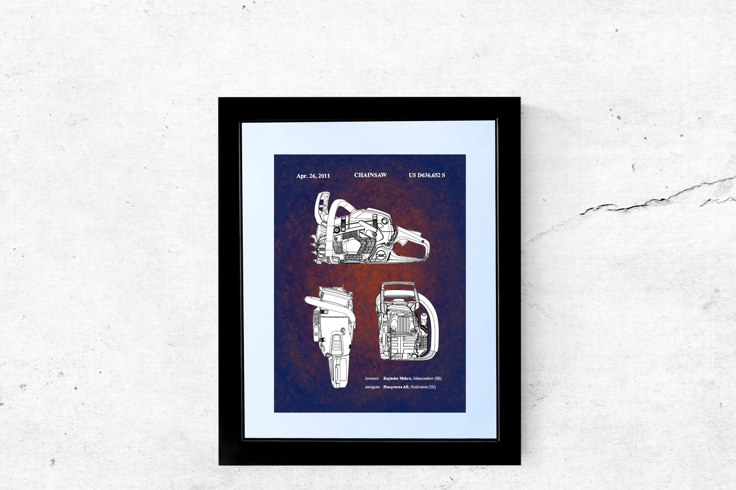 Professional Chainsaw Print Only, Forest, Woods, German, Art Paper ...