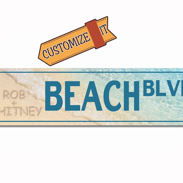 Custom Beach Street and Road Signs - Etsy