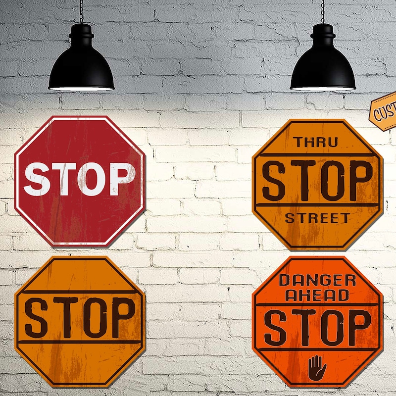 Vintage Stop Sign - Etsy