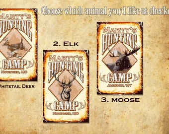 Vintage Hunting Camp Sign Deer Elk or Moose FREE | Etsy