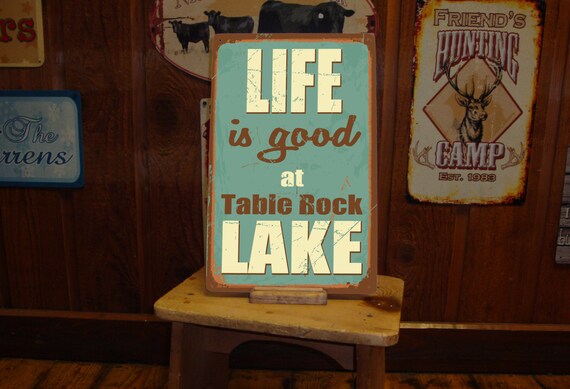 Lake House Sign. Custom Vintage Lake Sign on Tin. Lake Cabin | Etsy