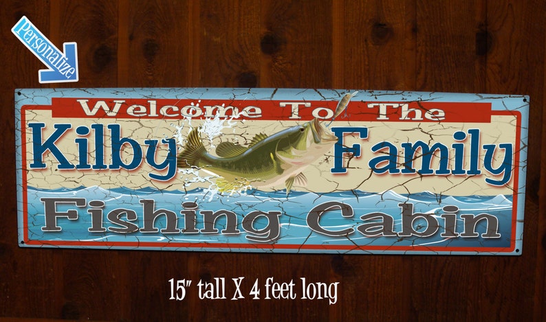 Personalized Cabin Signs - Fishing - Etsy