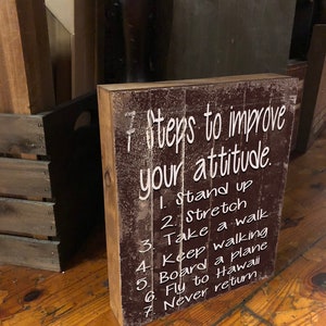 Vintage 7 Steps to Happiness Wooden Box Sign - Etsy