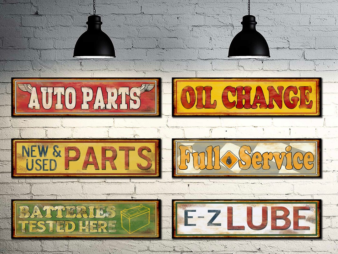 Vintage Gas and Oil Garage Signs. Real Metal - Etsy