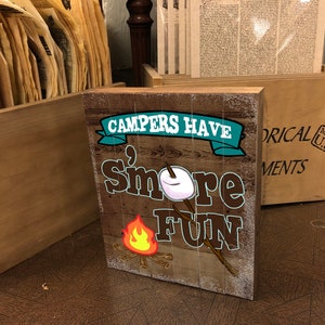 Vintage S'more Fun Wooden Box Sign - Etsy