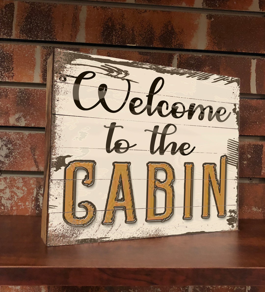 Vintage Welcome Wooden Sign - Etsy
