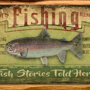 Custom Fishing Resort Sign - for Your Lodge or Cabin - Etsy