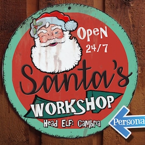 Custom Santa's Workshop Sign - Etsy