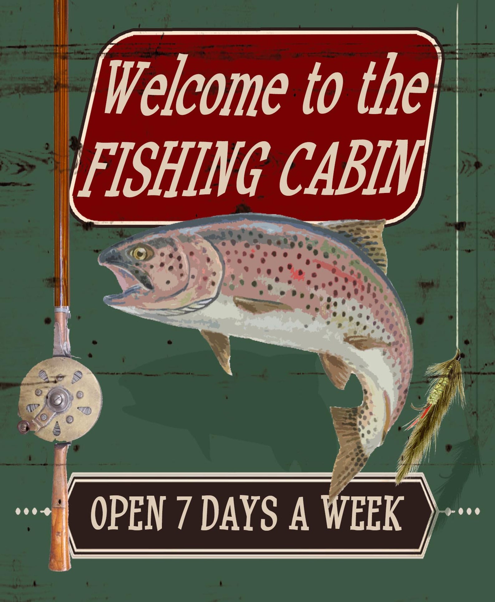 Vintage Fishing Signs - Etsy