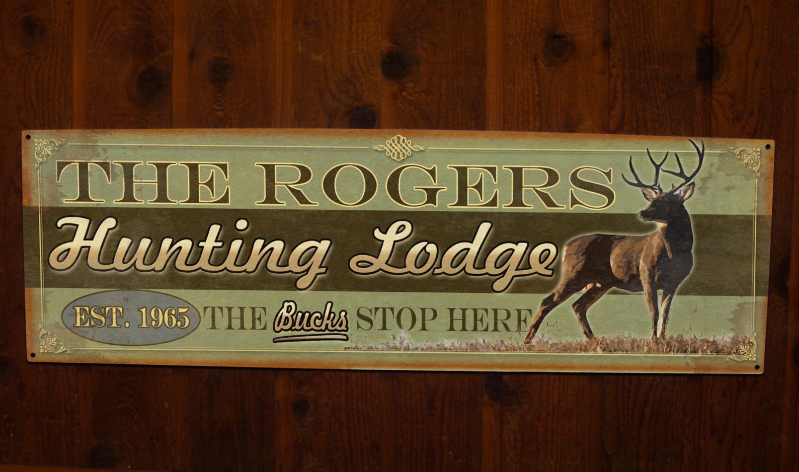 Custom Hunting Lodge Sign - Free Personalization - Etsy