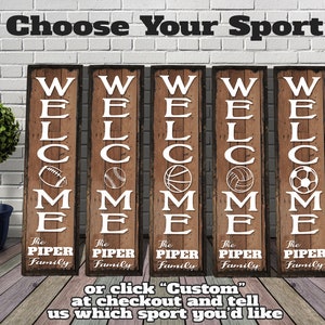 Sports Themed Porch Signs - With Family Name. - Etsy