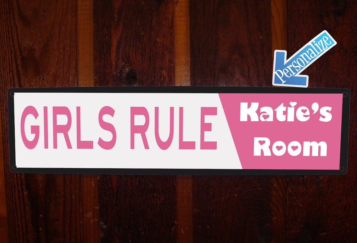 Girly Room Street Sign Personalized - Etsy