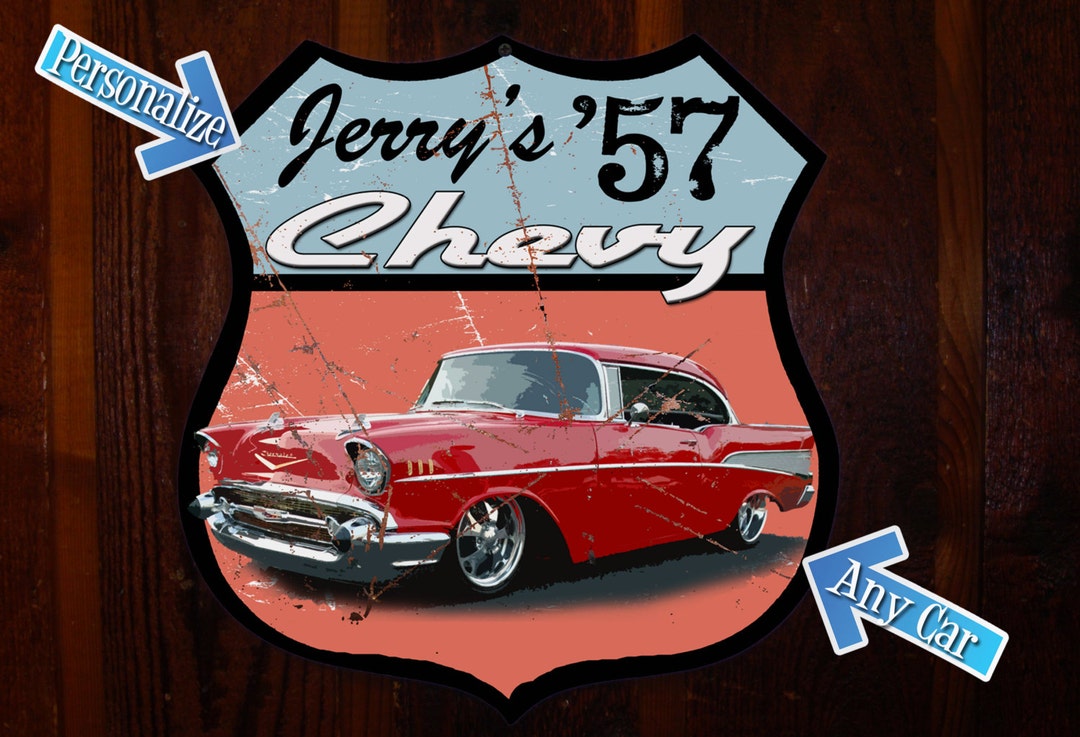 Custom Route 66 Tin Sign: Personalized Car Art, Garage Decor - Etsy
