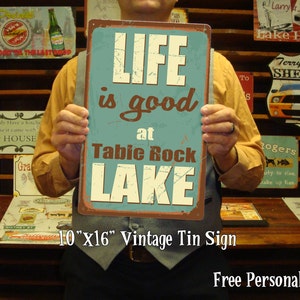 Lake House Sign. Custom, Vintage Lake Sign on Tin. Lake Cabin Sign - Etsy