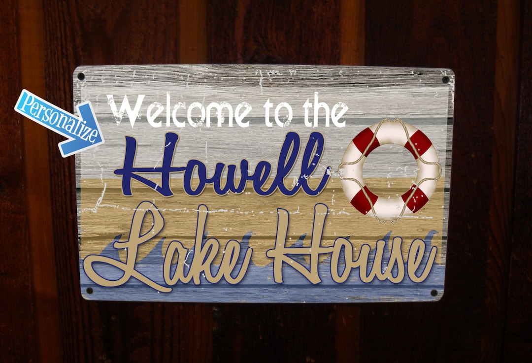 Lake House Sign - Custom, Vintage, Personalize Tin Sign - Etsy