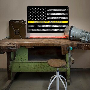 Security Guard Yellow Line Flag Sign - FREE Personalization - Etsy