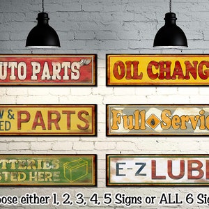 Vintage Gas and Oil Garage Signs. Real Metal - Etsy