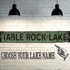 Custom Lake Sign on Rustic Barn Wood. Vintage Lake House Sign Measures ...