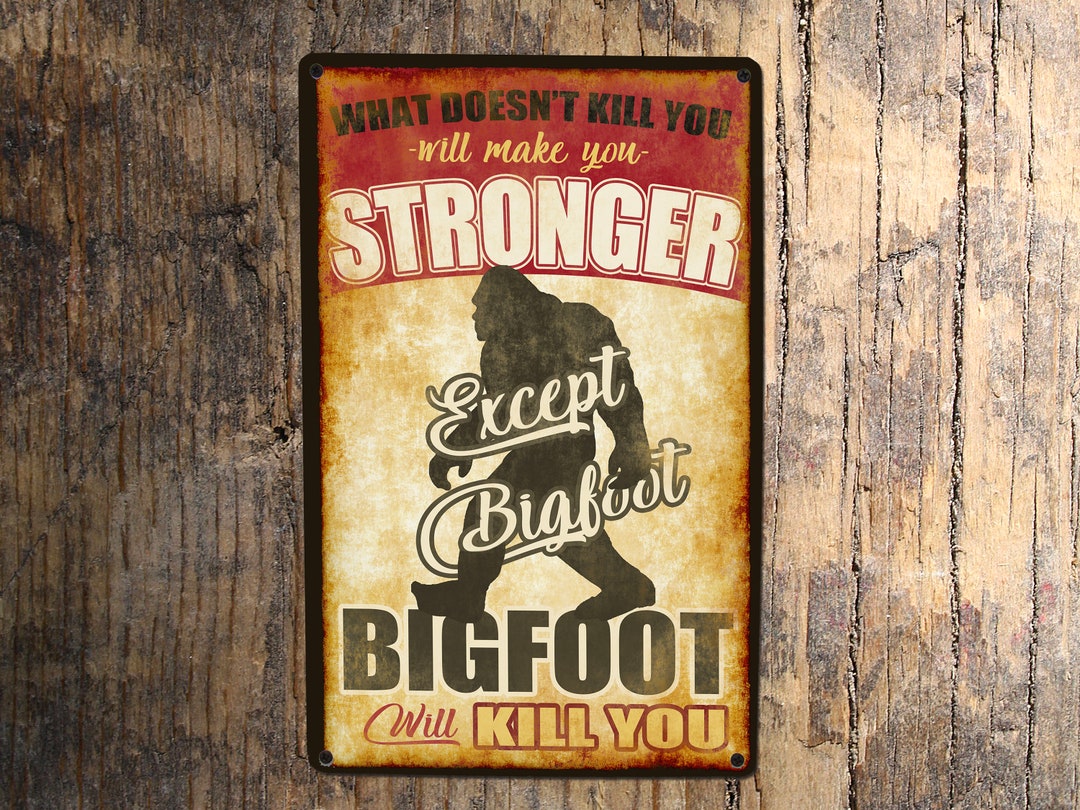 Bigfoot Sign - Quality Metal. Use Indoors or Outdoors - Etsy