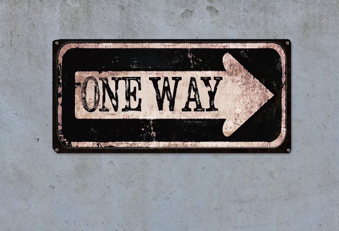 Vintage Rustic Road Signs One Way and Detour Sign | Etsy