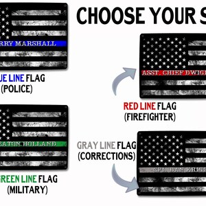 Corrections Officer Gray Line Flag Sign - FREE Personalization - Etsy
