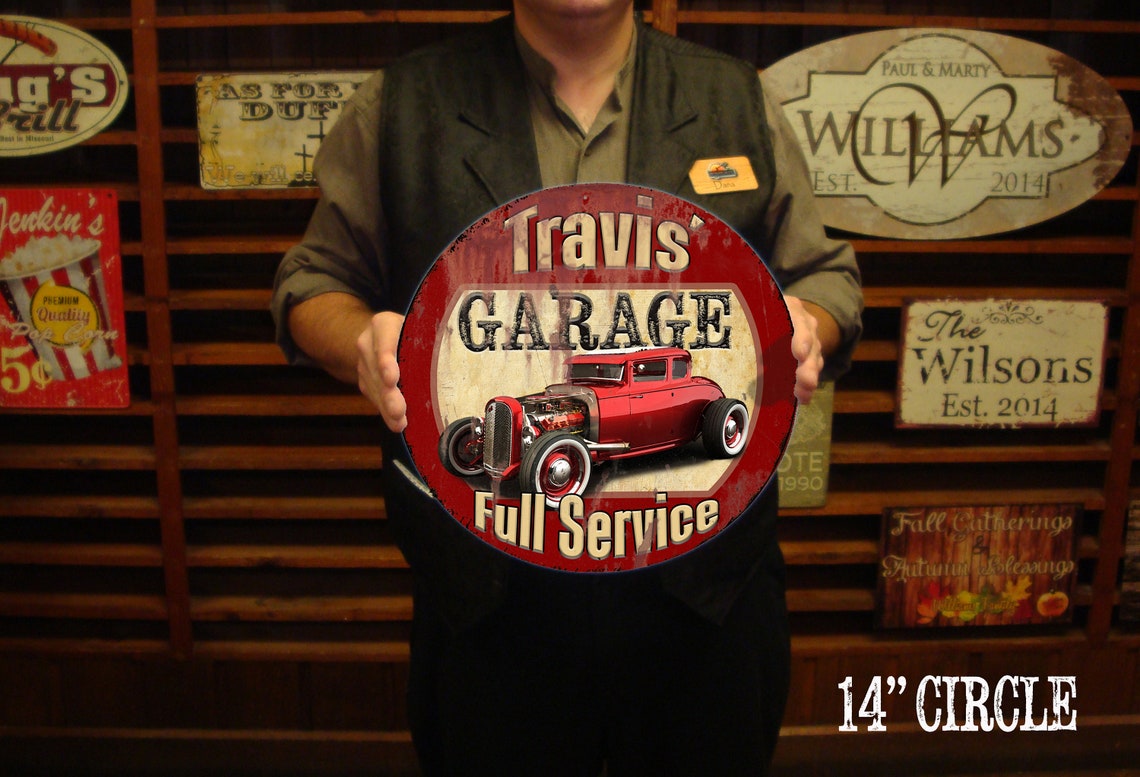 Vintage Custom Car Sign for Garage - Etsy